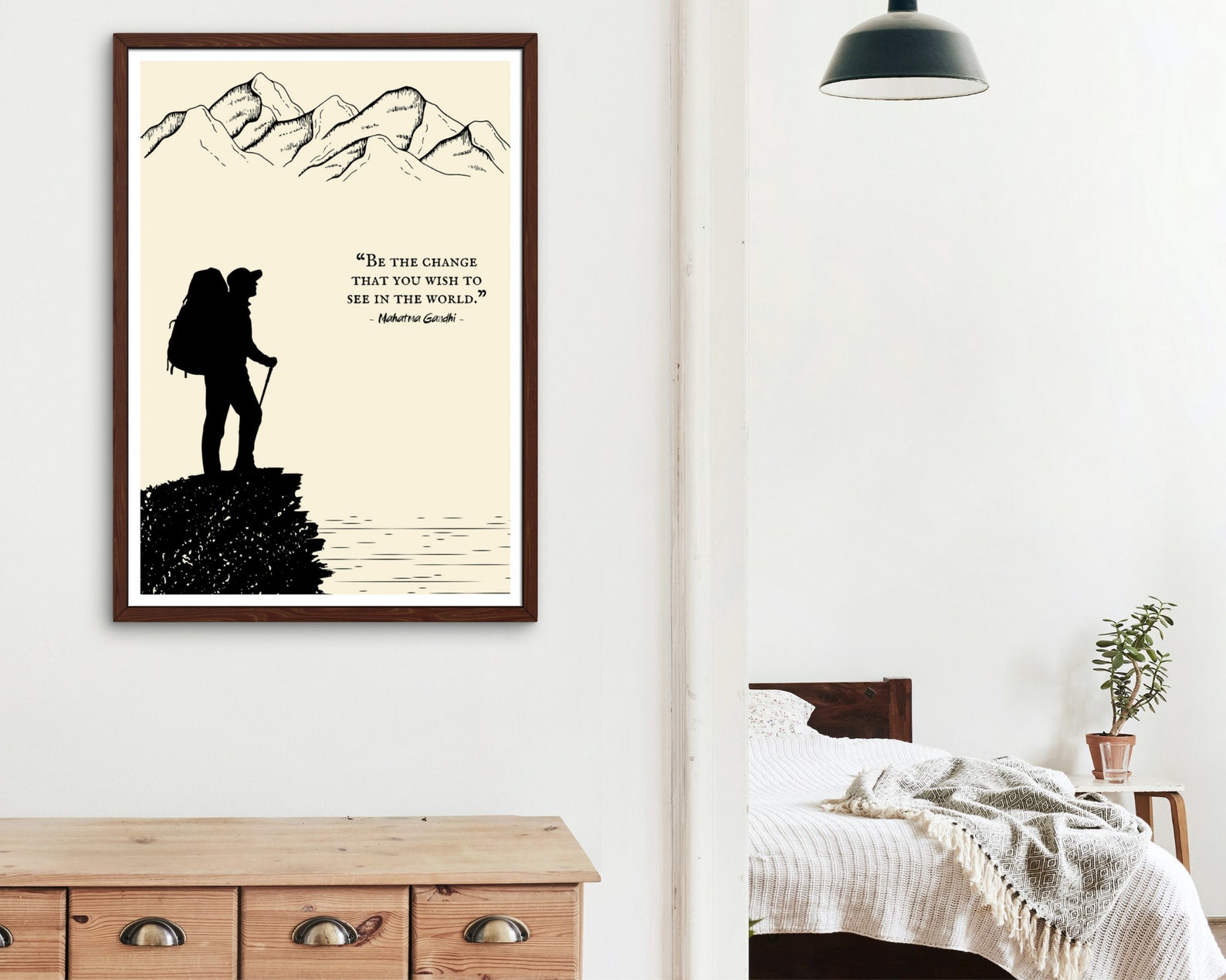Mahatma Gandhi Quote Print Be the Change Activism Poster - Etsy