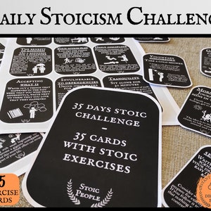 Stoic Exercise Cards, Training Card Deck for Stoics, Stoic Workout Card ...