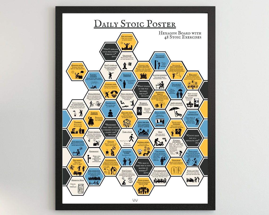 Practical Stoicism Daily Stoic Workout Poster Stoic | Etsy