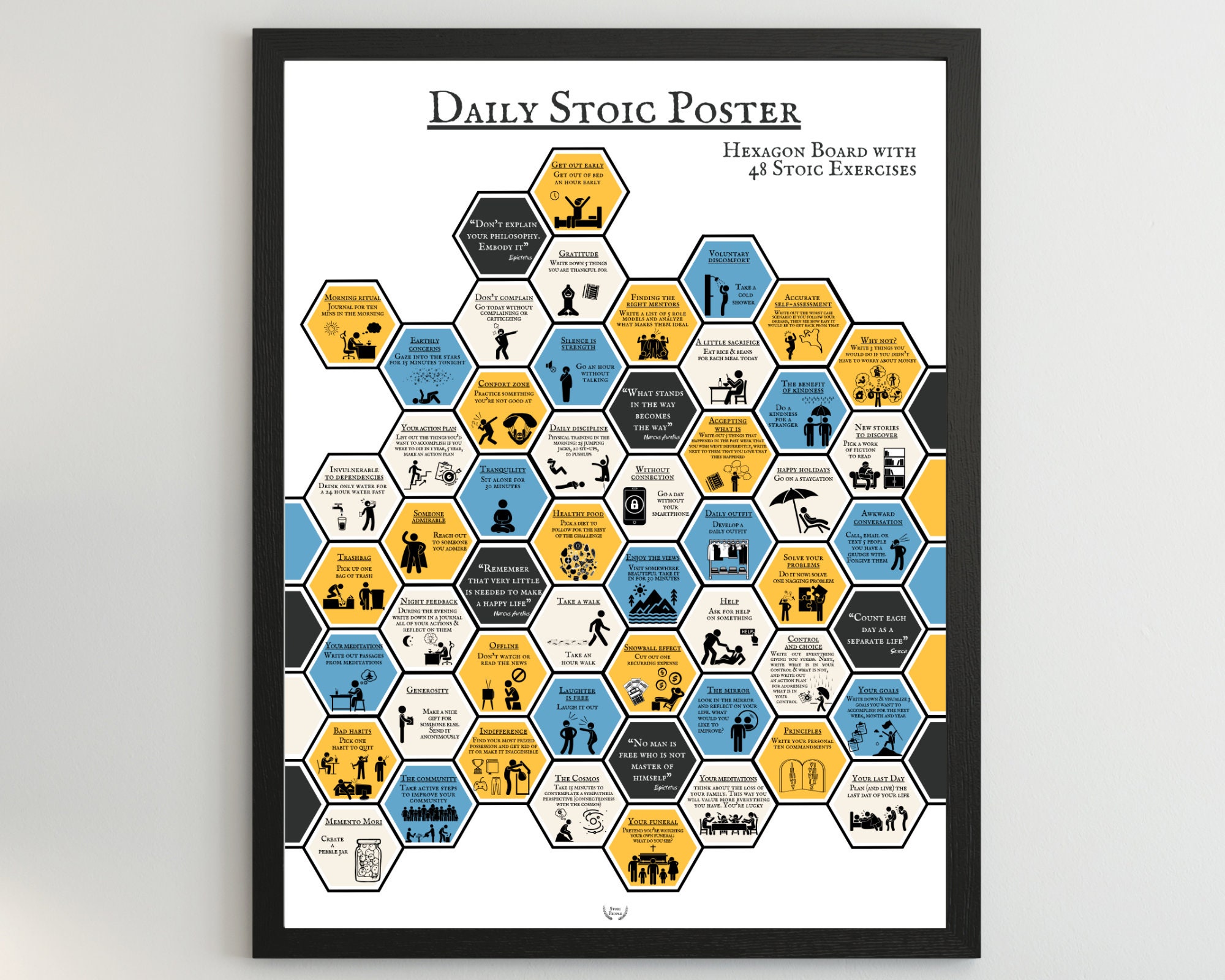 Practical Stoicism Daily Stoic Workout Poster Stoic | Etsy
