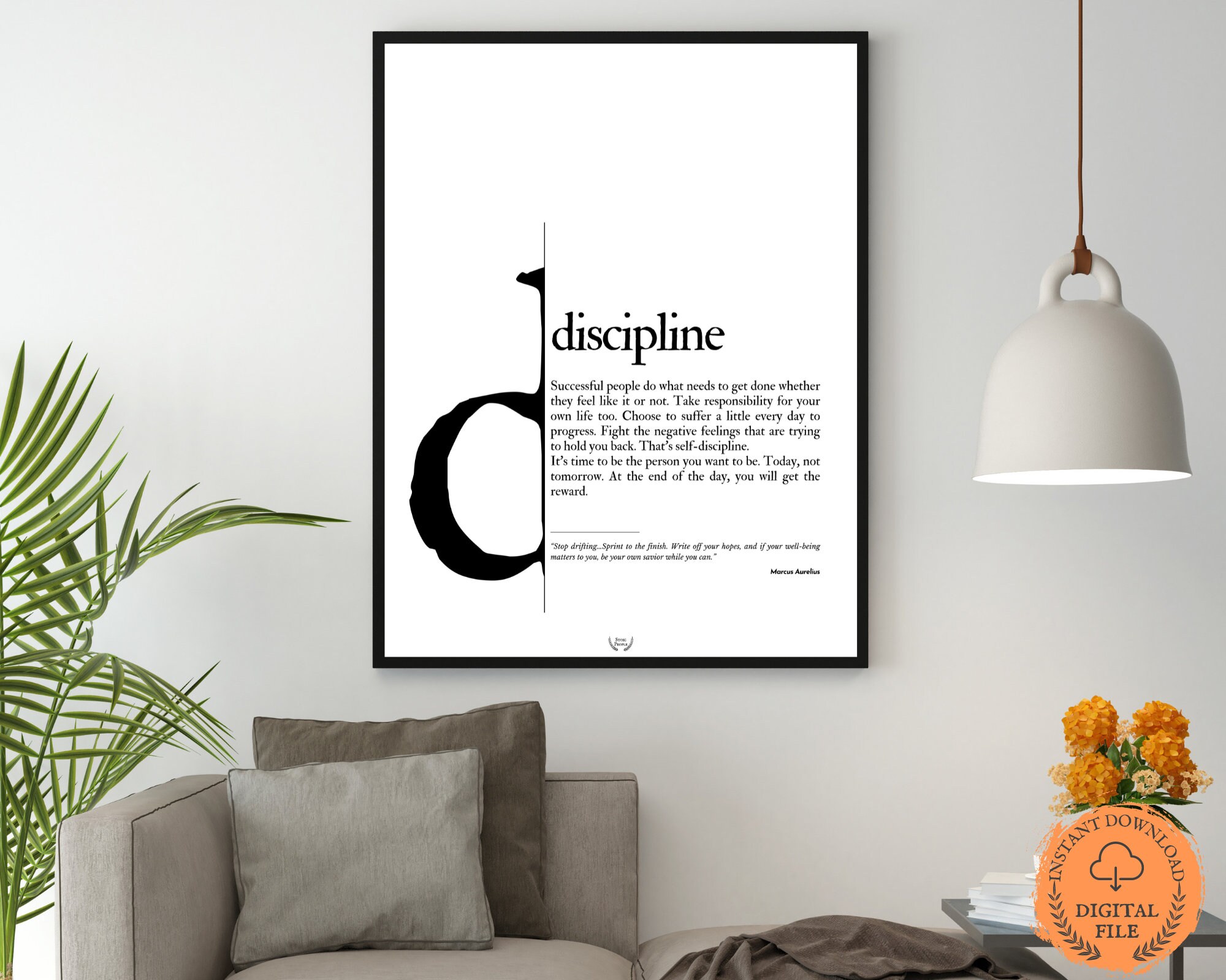 Self Discipline Quote Printable Positive Discipline Prints - Etsy
