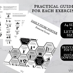 Practical Stoicism, Daily Stoic Workout Poster, Stoic Exercises Poster ...