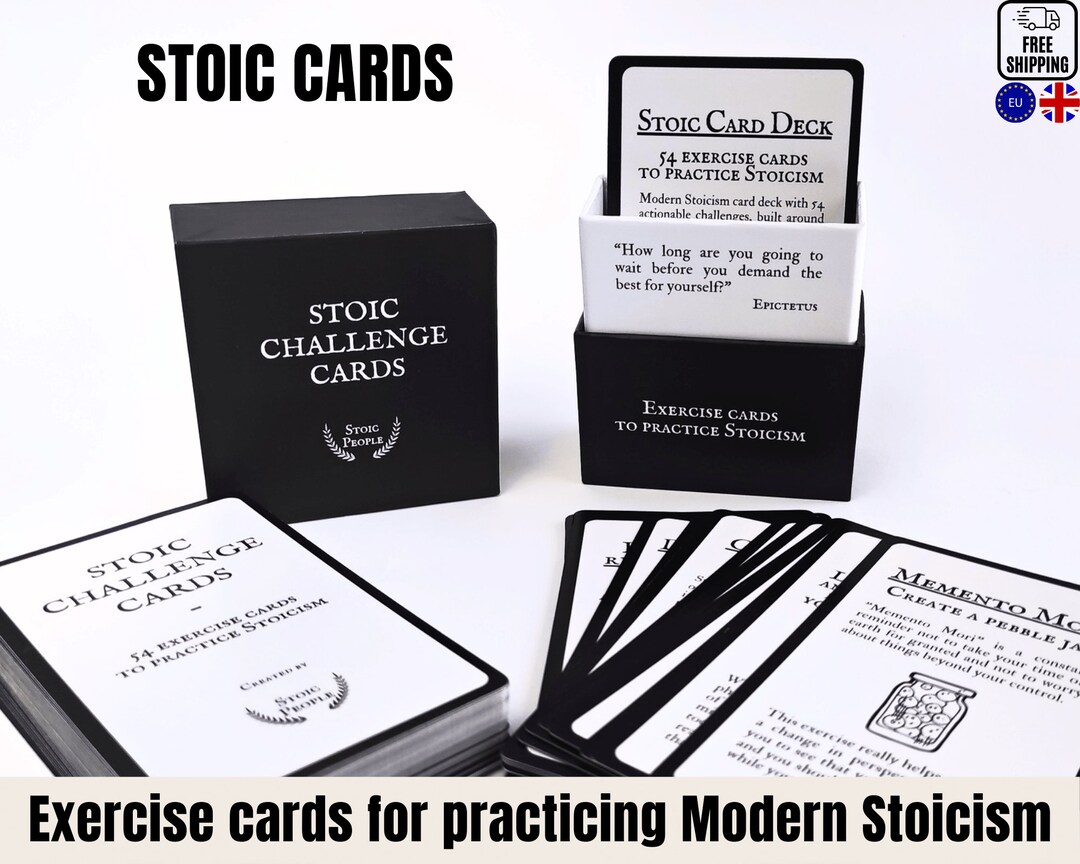 Birthday Gift Idea for Practicing Stoicism, Daily Card Deck for Self ...