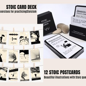 Stoic Exercise Deck of Card for Birthday, Inspiration Cards for Friends ...