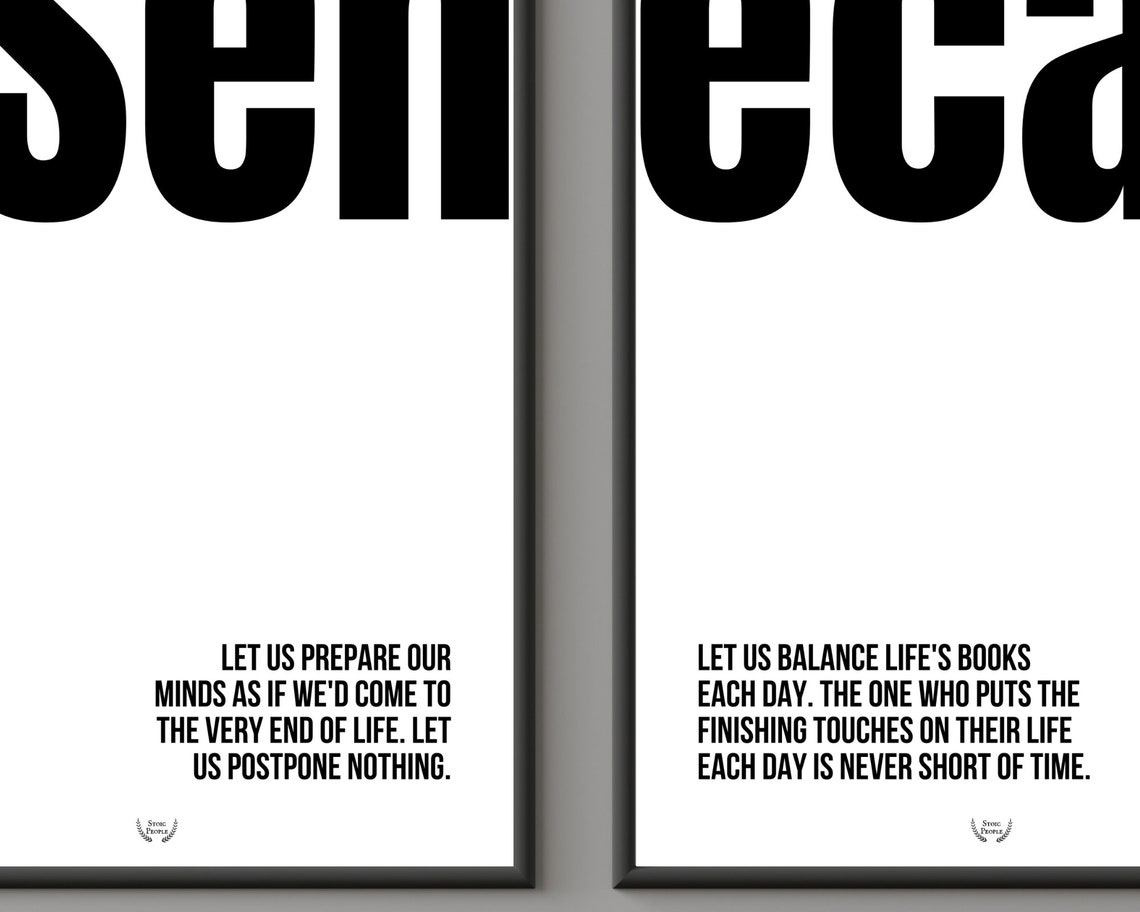 Seneca Quote Poster Seneca Home Decor Seneca Stoic Wall Print | Etsy