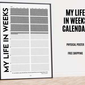 Printed Stoicism Calendar Life in Weeks Poster Memento Mori - Etsy
