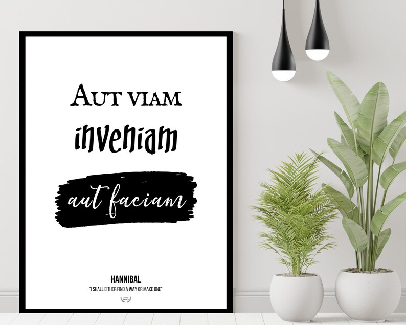 Latin Poster Roman Quote Decor Positive Latin Quote Office - Etsy