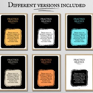 Silence Definition Art, Rules for Life, Move in Silence Quote Wall Art ...