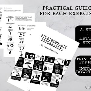 Stoic Training Poster, Self Reflection Exercises to Print, Stoic ...