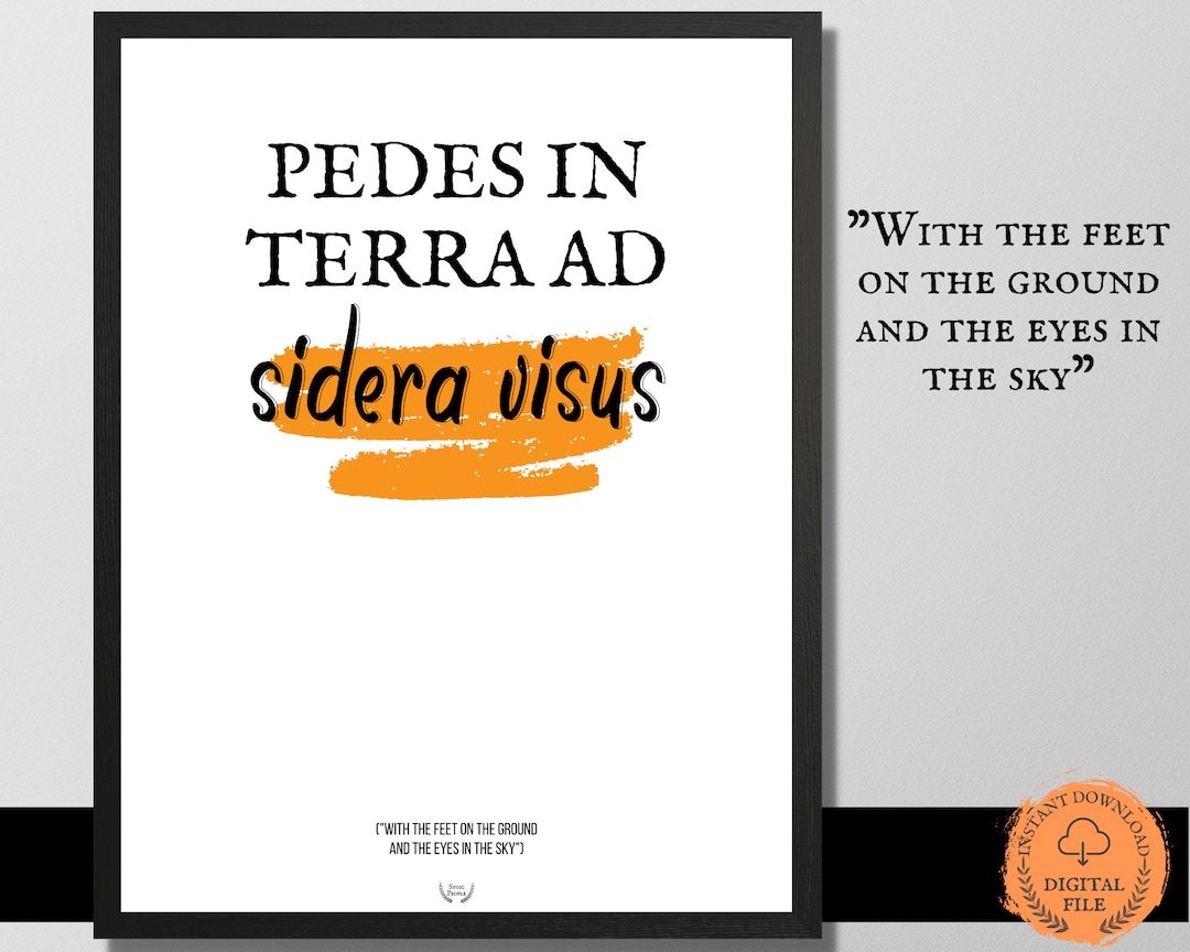 Wall Art Latin Quote Decor, Latin Phrase Poster Latin Language Decor ...