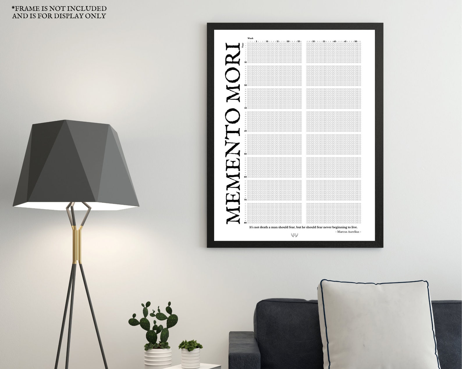 Stoicism Memento Mori Stoic Life in Weeks Calendar Print | Etsy