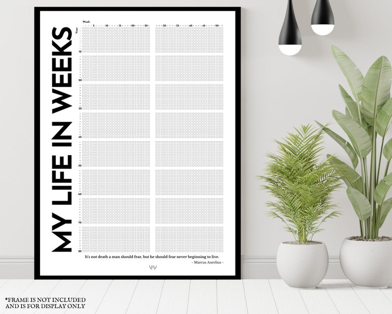 Printed Stoicism Calendar Life in Weeks Poster Memento Mori | Etsy