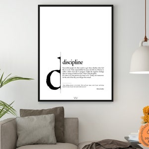 Self Discipline Quote Printable Positive Discipline Prints - Etsy