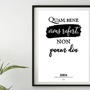 Poster Latin Quote Wall Decor Latin Phrase Wall Art Latin Quote Decor ...