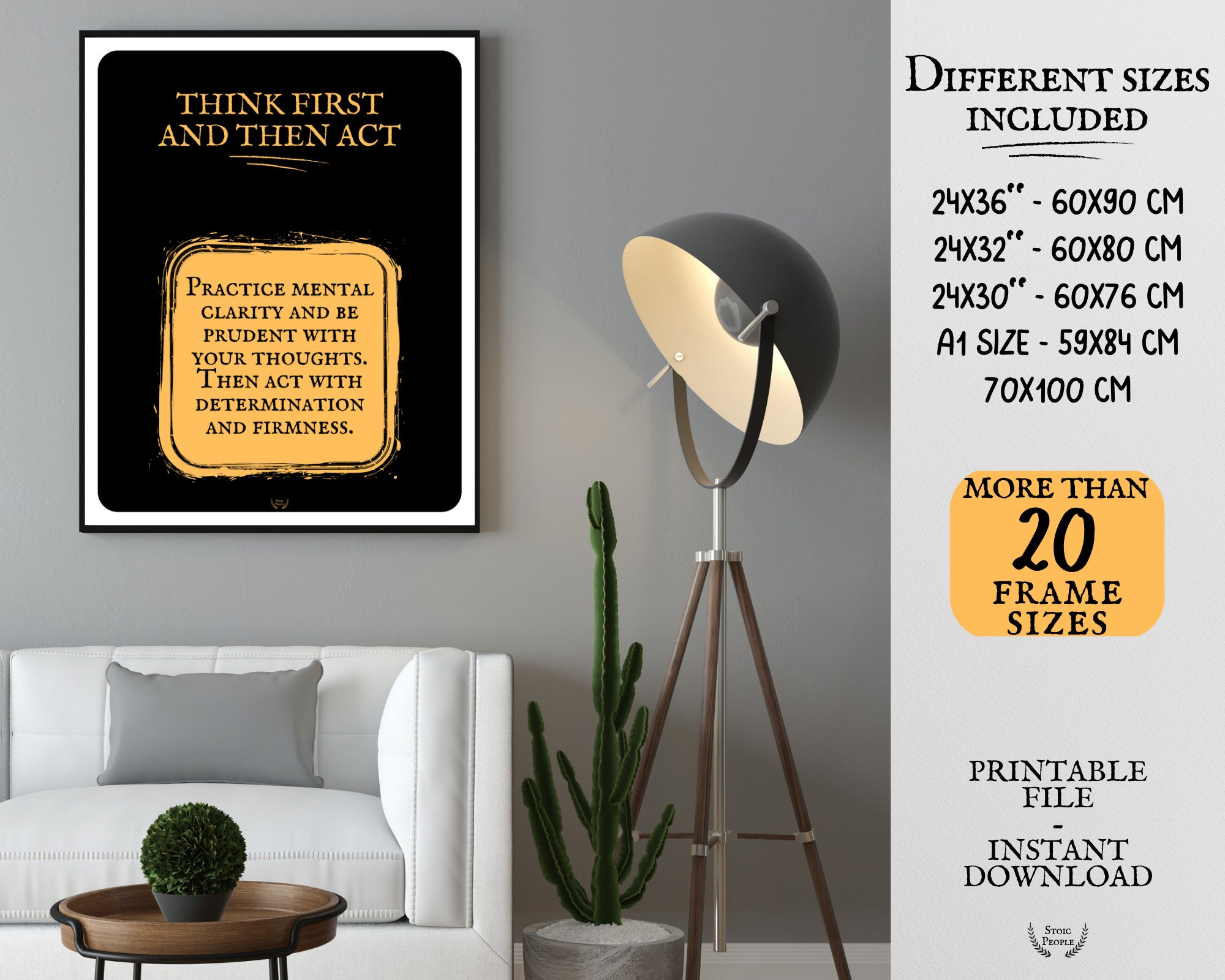 Self-reflection Quote Growth Mindset Poster Stoic Rules for | Etsy