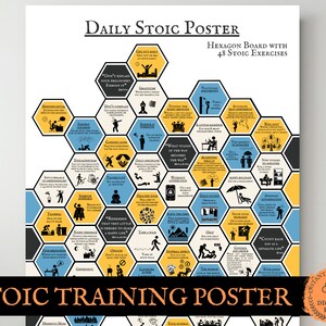 Practical Stoicism, Daily Stoic Workout Poster, Stoic Exercises Poster ...