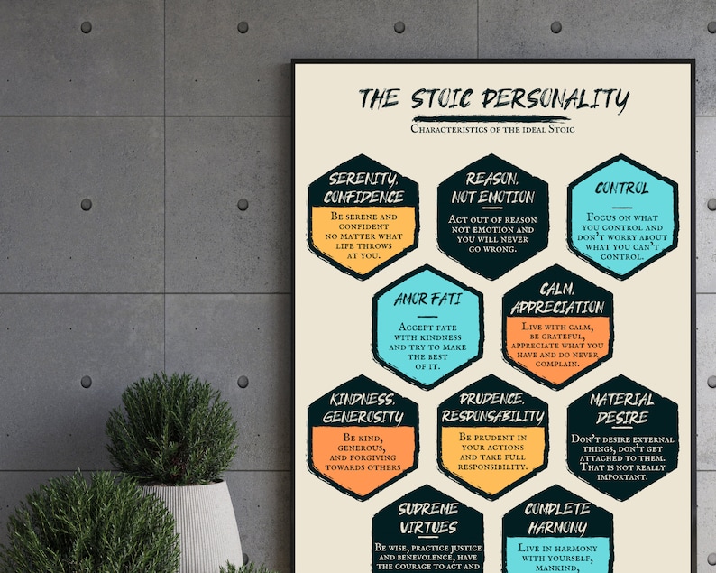Stoic Philosophy Print: Stoic Principles, Keys to Personal Growth ...