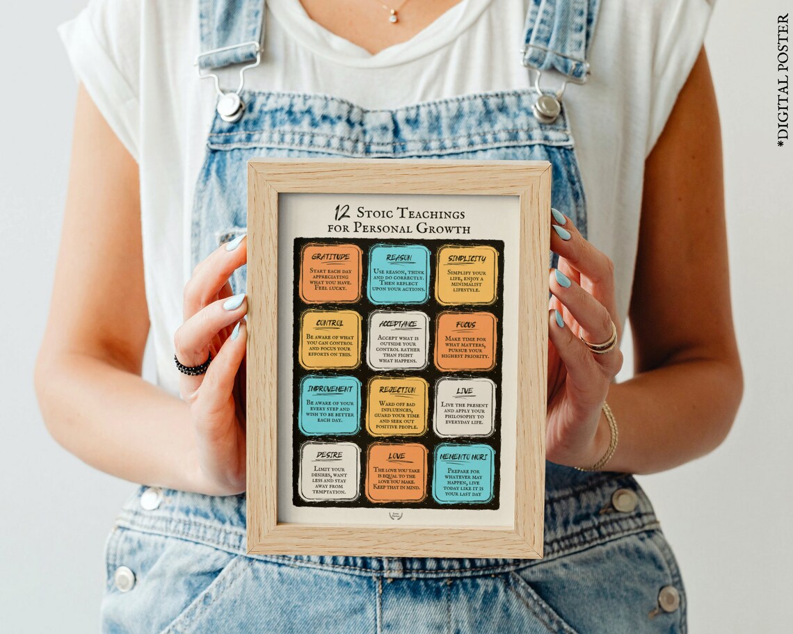 Stoic Principles Poster: Self Growth Mindset (digital Download) - Etsy