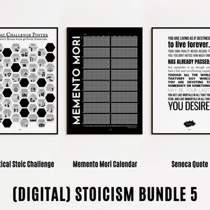 Stoicism Prints, Memento Mori Calendar, Daily Stoic Exercises Poster ...