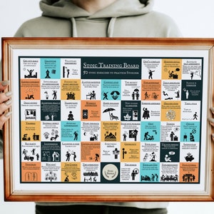 Stoic Exercise Poster: Stoicism Training Board With 50 Daily Stoic ...