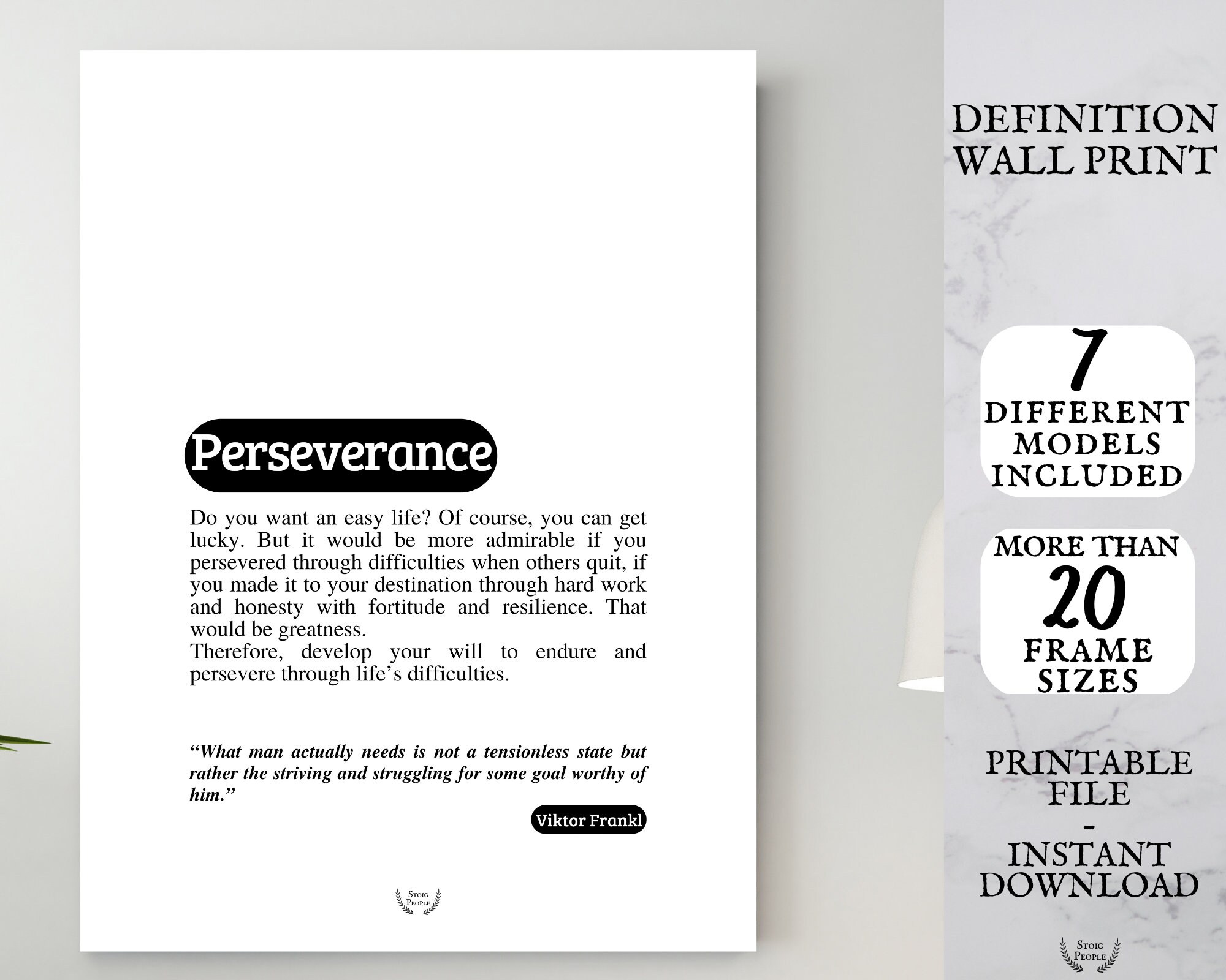 Perseverance Poster Determination Quote Wall Art Tenacity - Etsy