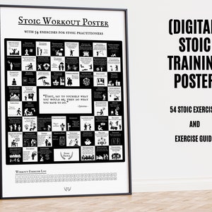 Stoic Training Poster, Self Reflection Exercises to Print, Stoic ...