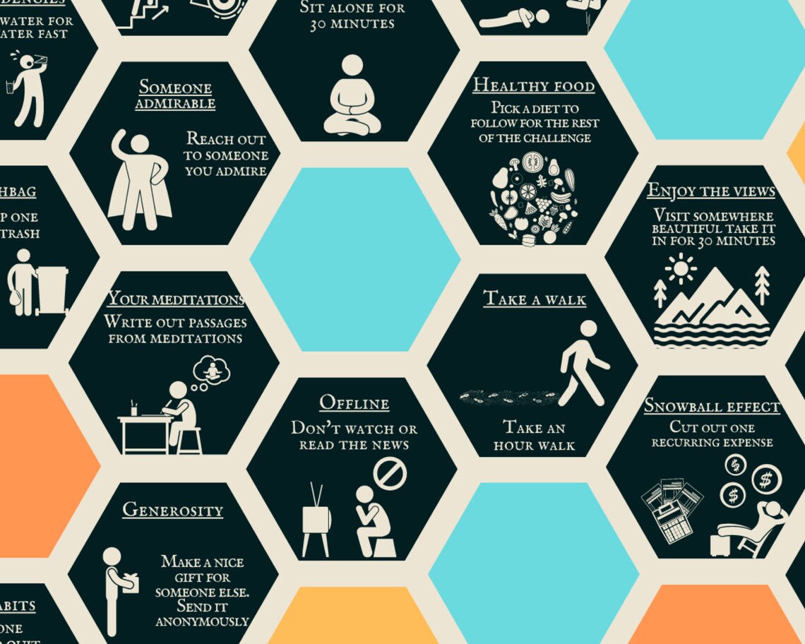 Stoicism Exercises Board Stoic Training Poster 48 Daily | Etsy