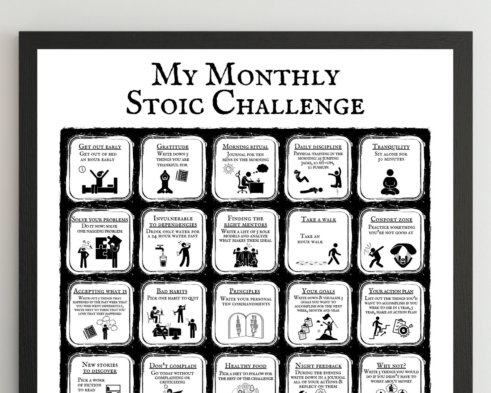 Stoicism Teachings Monthly Stoic Poster Monthly Stoic Board - Etsy