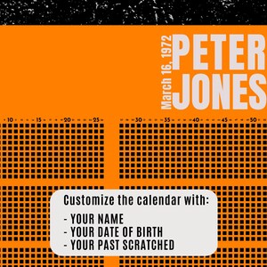 Personalized 100 Year Life Calendar Printed: Stoic Memento Mori Wall ...