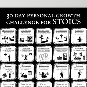 Daily Stoic Exercises, Monthly Challenge of Stoicism, Personal Growth ...
