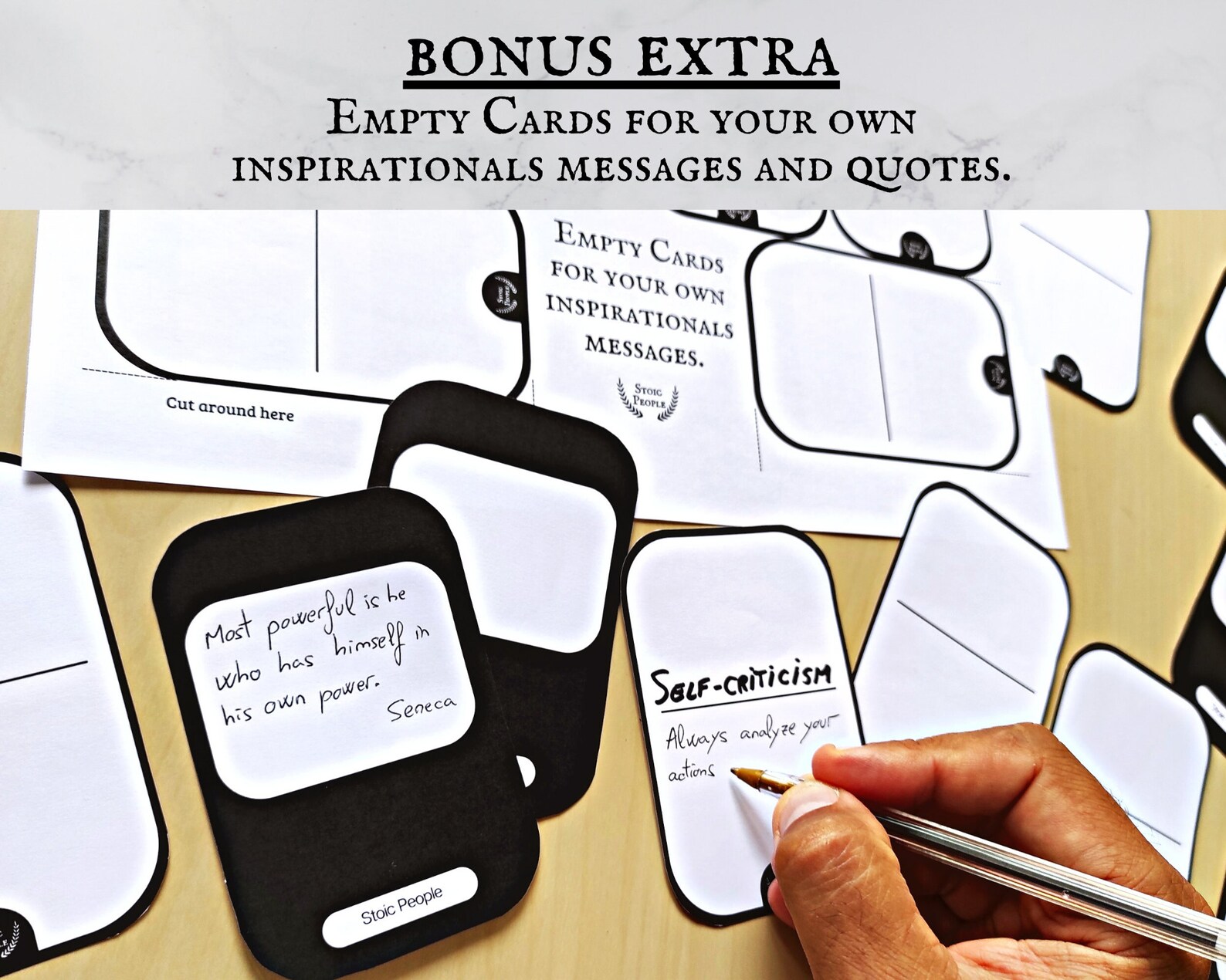 Self-knowledge Cards Stoicism Card Game 20 Personal Growth - Etsy