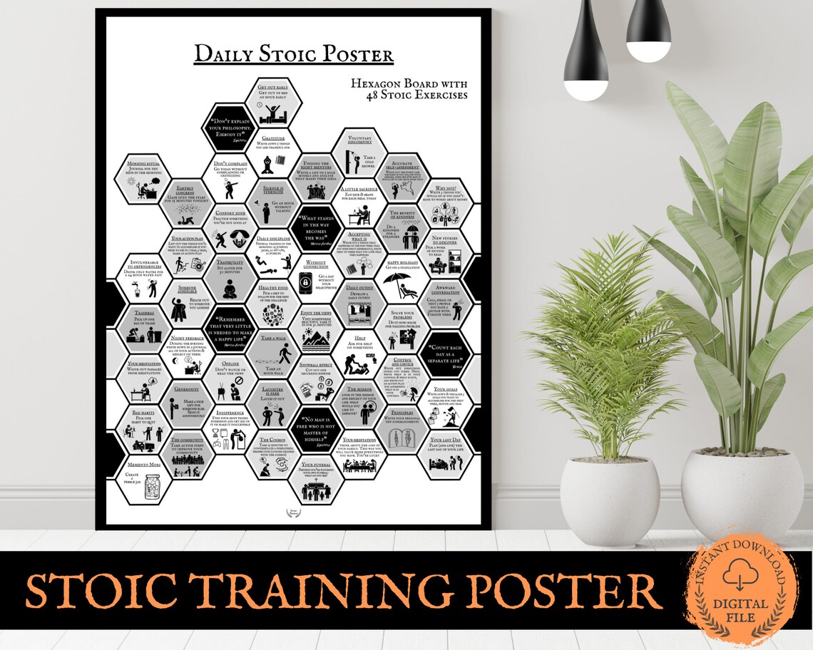 Stoicism Exercises on Stoic Training Board to Train Stoicism - Etsy