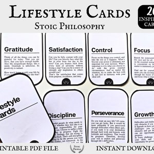 Self-knowledge Cards, Stoicism Card Game, 20 Personal Growth Cards ...