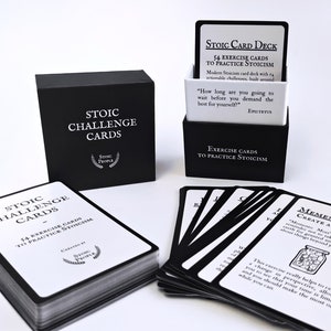 Stoic Practice Card Deck Stoicism Cards Game Daily Stoic - Etsy