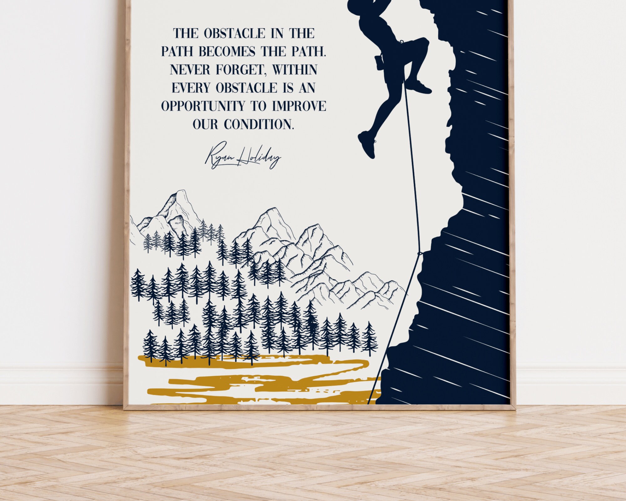 Ryan Holiday Stoic Quote Poster: the Obstacle is the Way - Etsy
