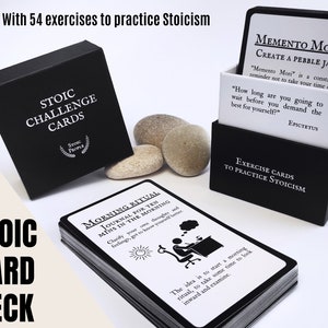 Stoic Exercise Deck of Card for Birthday, Inspiration Cards for Friends ...