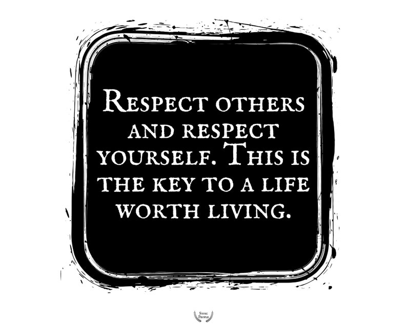 Respect Definition Poster for Classroom Self Respect Quote - Etsy