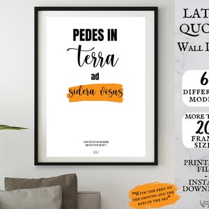 Wall Art Latin Quote Decor, Latin Phrase Poster Latin Language Decor ...