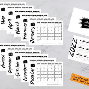Printable 2022 Minimalist Calendar Print Stoicism 2022 | Etsy