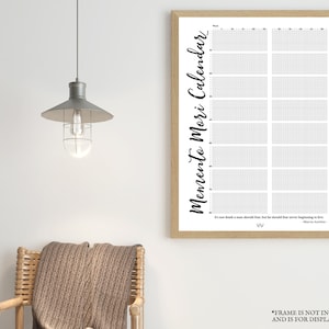 Stoicism Memento Mori Stoic Life in Weeks Calendar Print Memento Mori ...