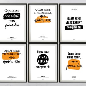 Poster Latin Quote Wall Decor Latin Phrase Wall Art Latin Quote Decor ...