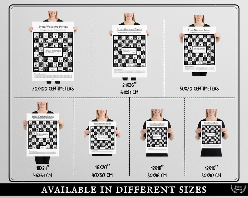 Daily Stoic Routines Chart Stoicism Art Print With 54 - Etsy