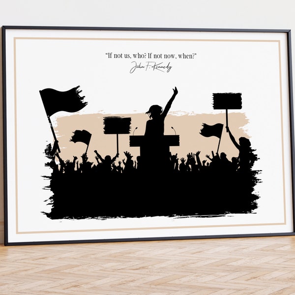 Jfk Quote Poster Art - Etsy