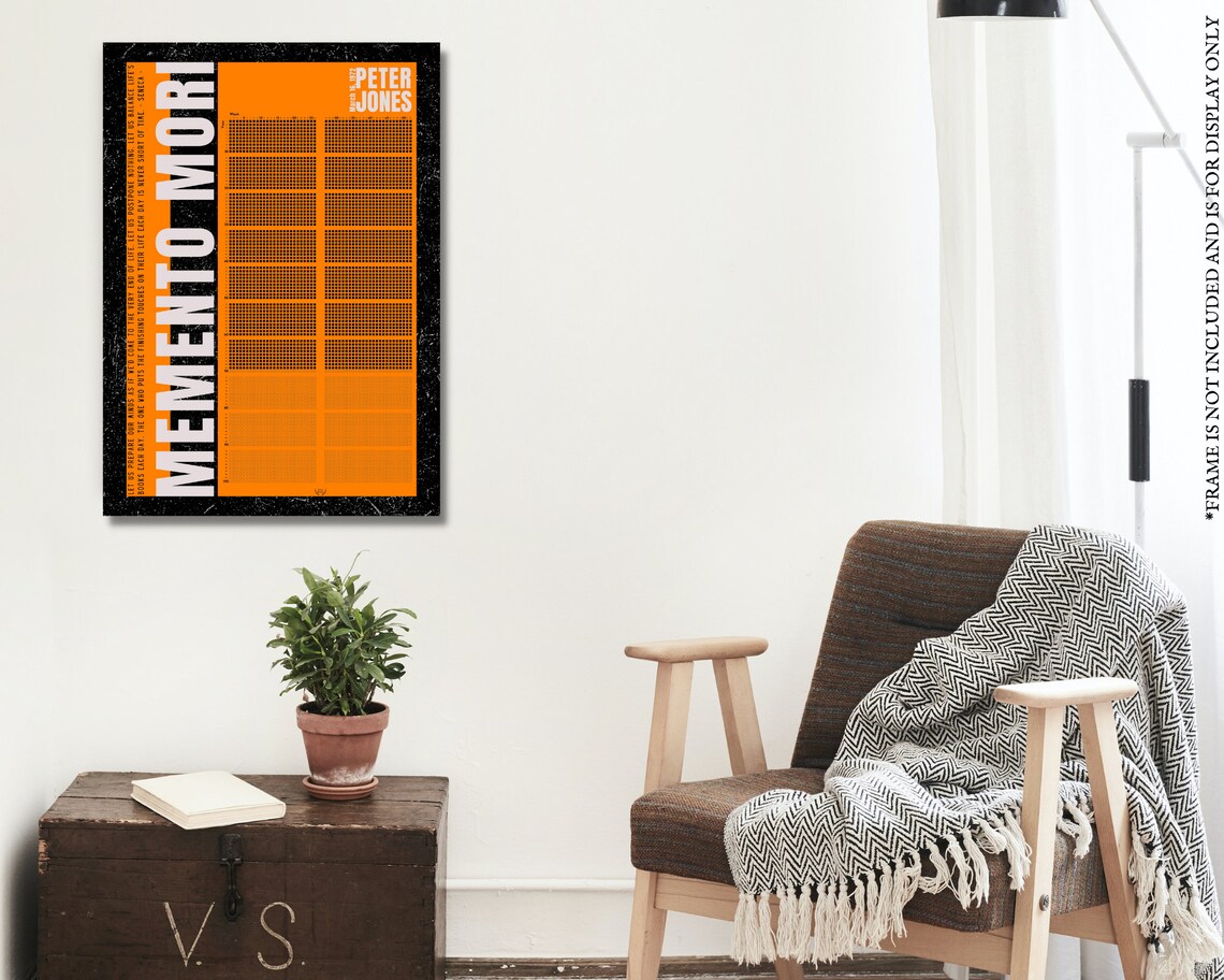 Personalized 100 Year Life Calendar Weeks 100 Year Memento - Etsy
