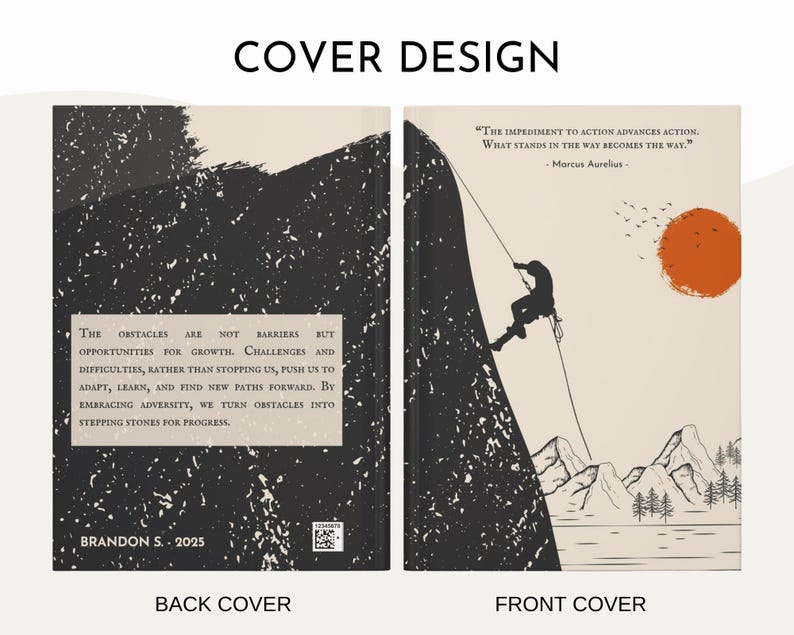 Stoic Journal: Marcus Aurelius Quote, Illustrated Philosophy Notebook ...