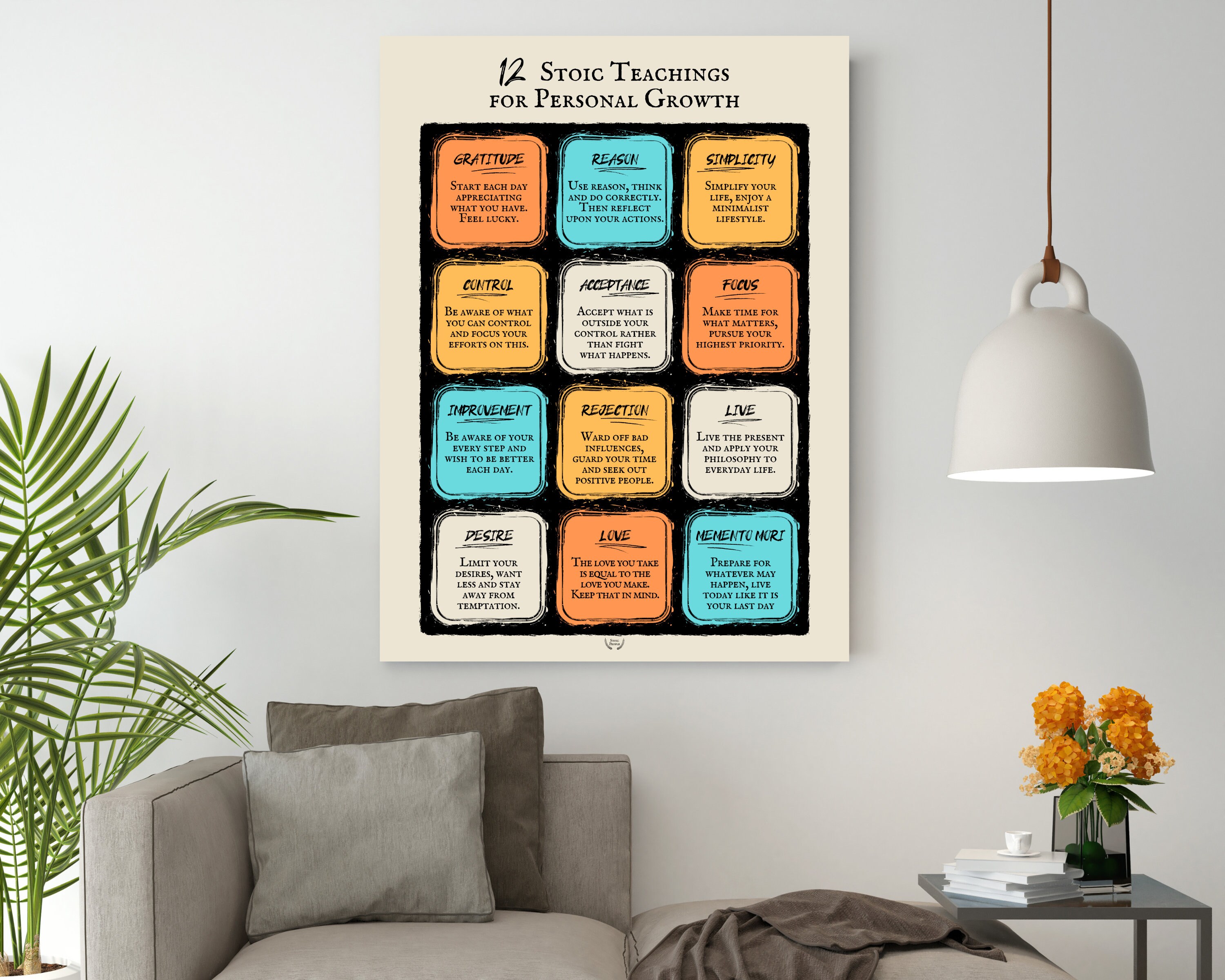 Stoicism Meaning in 12 Stoic Philosophy Principles Stoic - Etsy