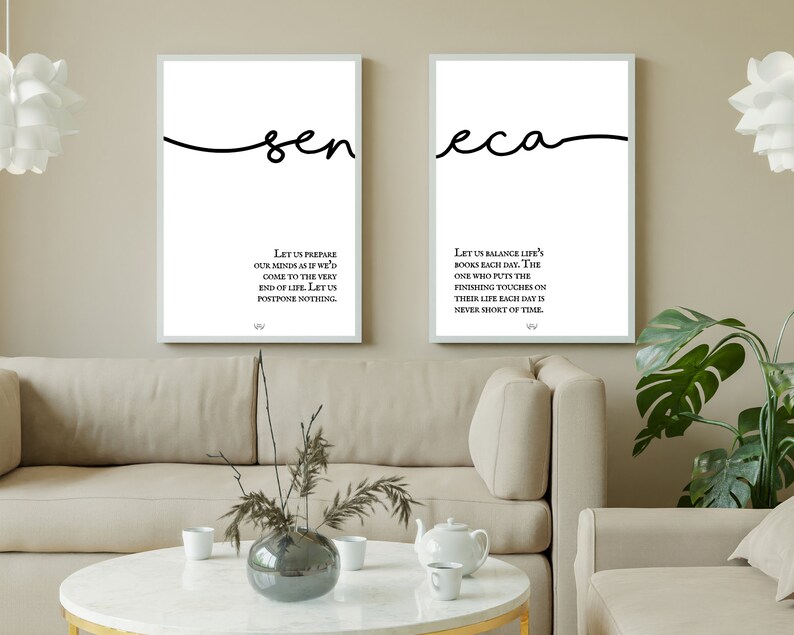 Seneca Quote Poster Seneca Home Decor Seneca Stoic Wall Print | Etsy