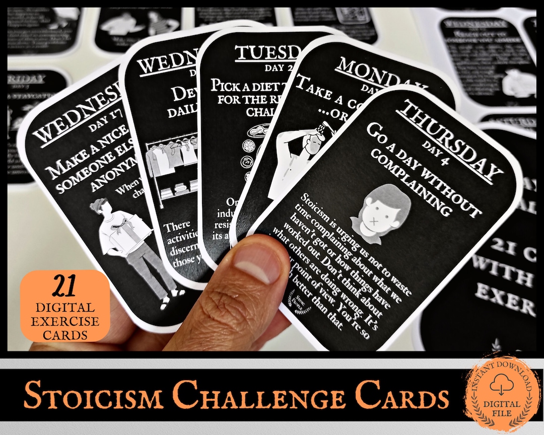 Stoic Practice Card Deck Stoicism Cards Game Daily Stoic - Etsy