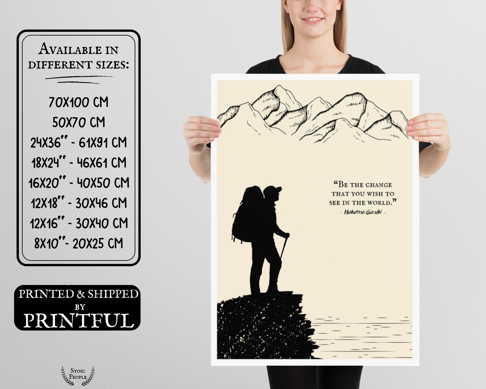 Mahatma Gandhi Quote Print Be the Change Activism Poster - Etsy