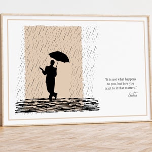 Stoic Poster Epictetus Control Quote Art, Stoicism Wall Art With ...